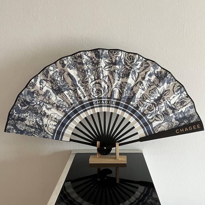 [Ready Stock] Chagee Tea Horse Road Chinese Wooden Folding Fan | Lazada