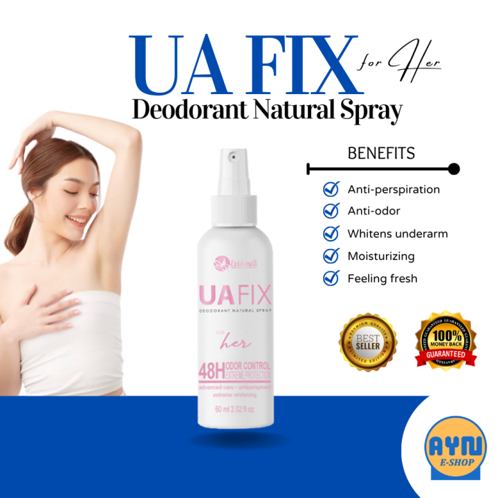 EVIDENC3 UA Fix Deodorant Natural Spray for Her 60ml - Underarm Care ...