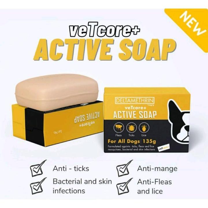 Vetcore+ Active Soap Anti Tick & Flea Soap 135g | Lazada PH