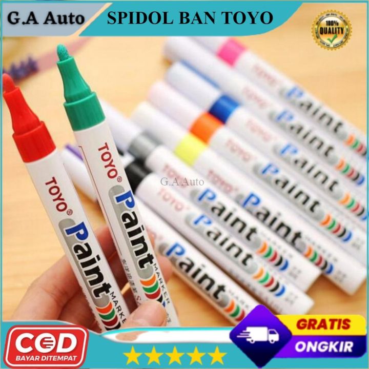 SPIDOL TOYO Spidol Ban Mobi Spidol Ban Motor ORIGINAL Paint Marker ...