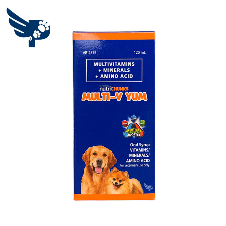 Multi-V Yum 120ml - Nutri Chunks - Vitamins for Pets - Puppy / Kitten ...