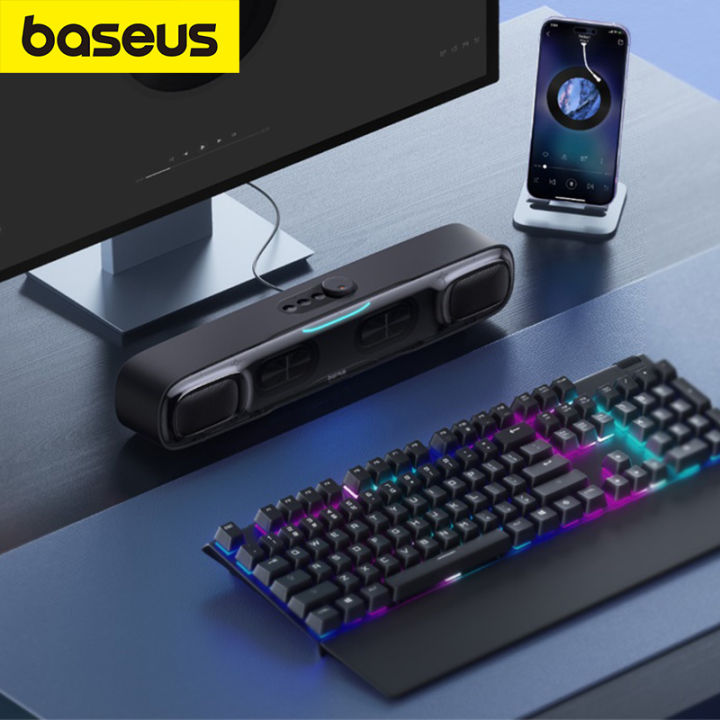 Baseus AeQur DS10 Mini Soundbar Bluetooth 5.3 Wireless & Cable Dual ...