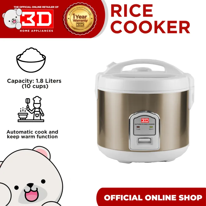3D Rice Cooker GF-10C 1.8L | Lazada PH