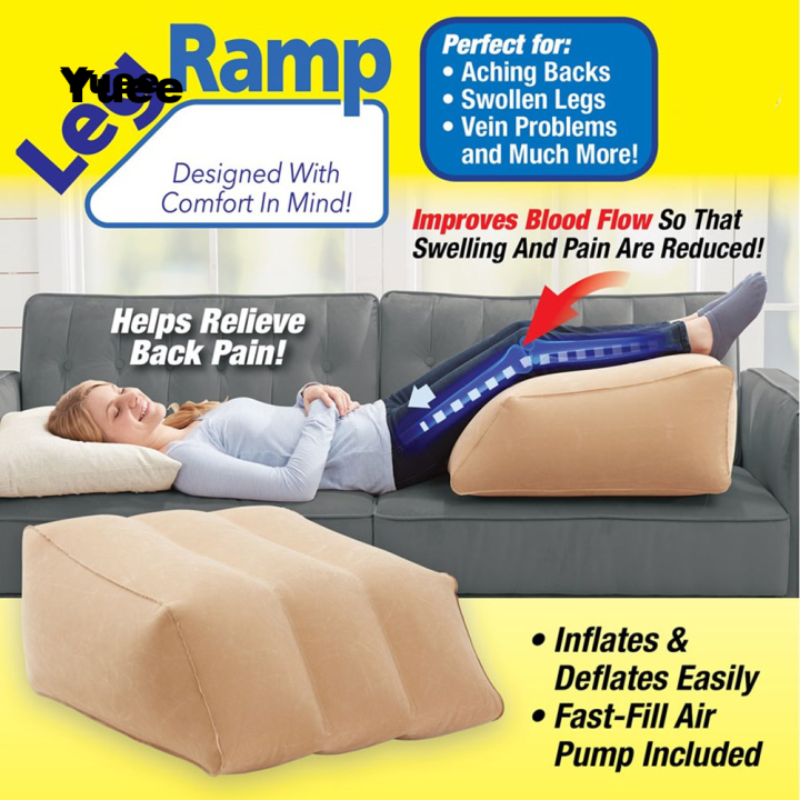 Leg Ramp Inflatable Leg Pillow Wedge Pillow Elevates Legs And Feet For ...