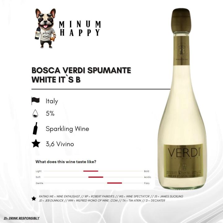 Bosca Verdi Spumante White It's B Sparkling Wine Italy | Lazada Indonesia