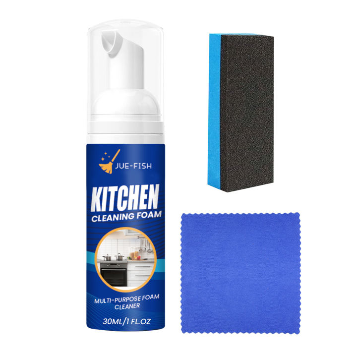 Farfi Kitchen Foam Spray Multi-purpose Kitchen Foam Cleaner with Sponge ...