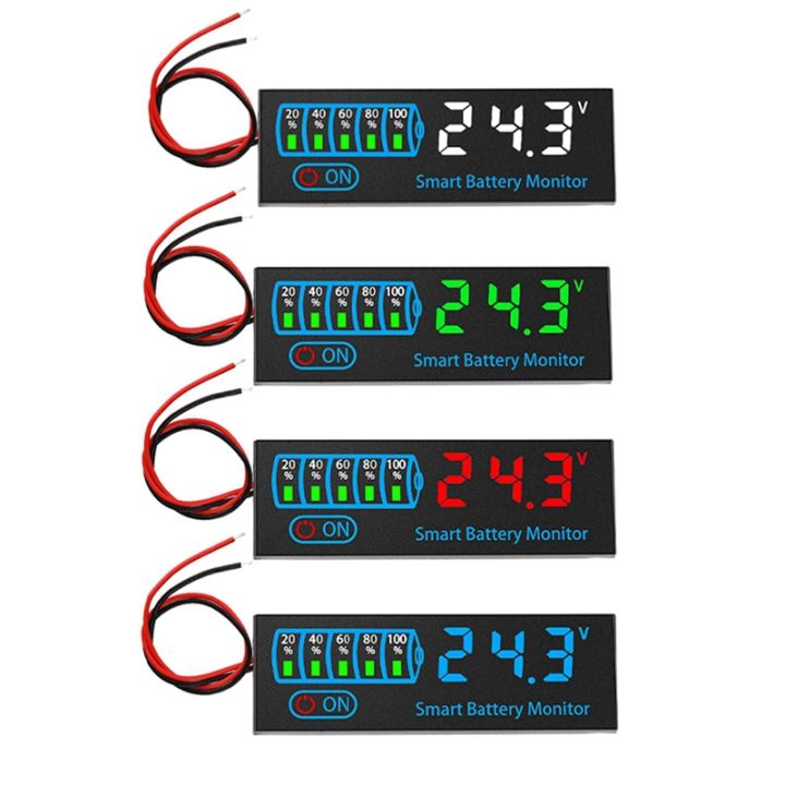 18650 Li-Ion Lipo Lithium Test 7-55V Acid Battery Level Indicator ...
