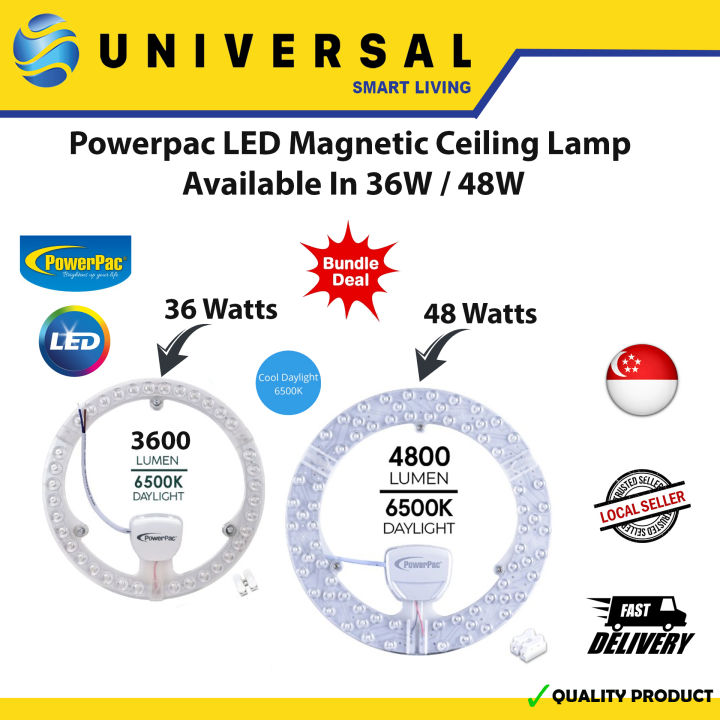 [SG SHOP SELLER] Powerpac LED Magnetic Ceiling Lamp Available In 36W ...