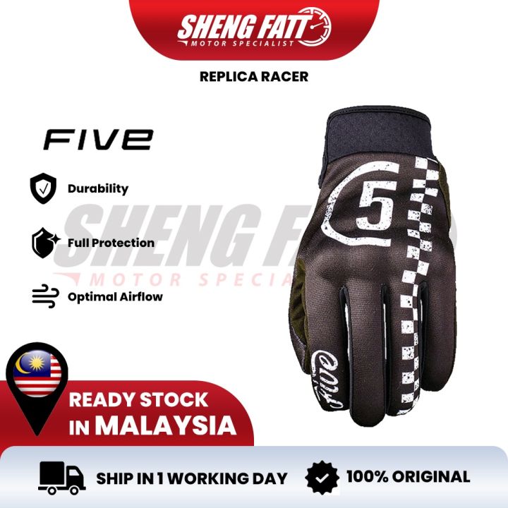 FIVE Glove Globe Replica Racer Motorcycle Gloves Non-Slip Riding Glove Sarung Tangan Motor Five ...