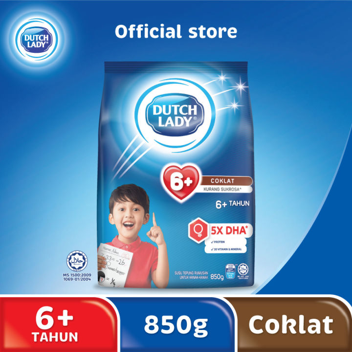 Dutch Lady Milk formula 6+ Choc Flavour 850g | Lazada