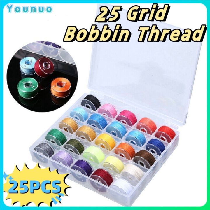 25pcs sewing thread multi-color shuttle thread polyester thread spindle ...
