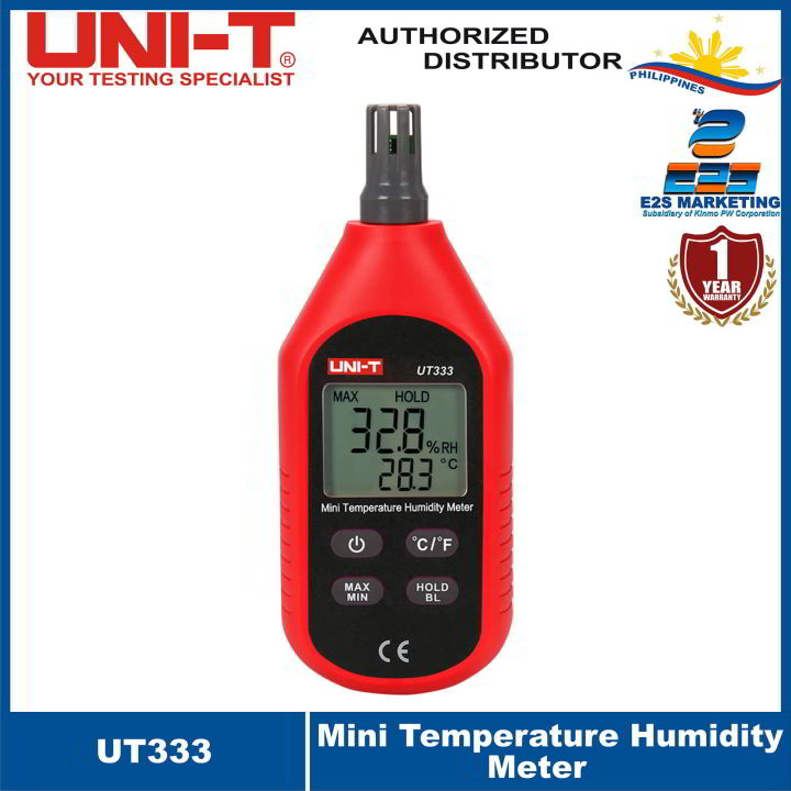 UNI-T Mini Temperature Humidity Meter UT333, 0%RH~100%RH UT-333 | Lazada PH