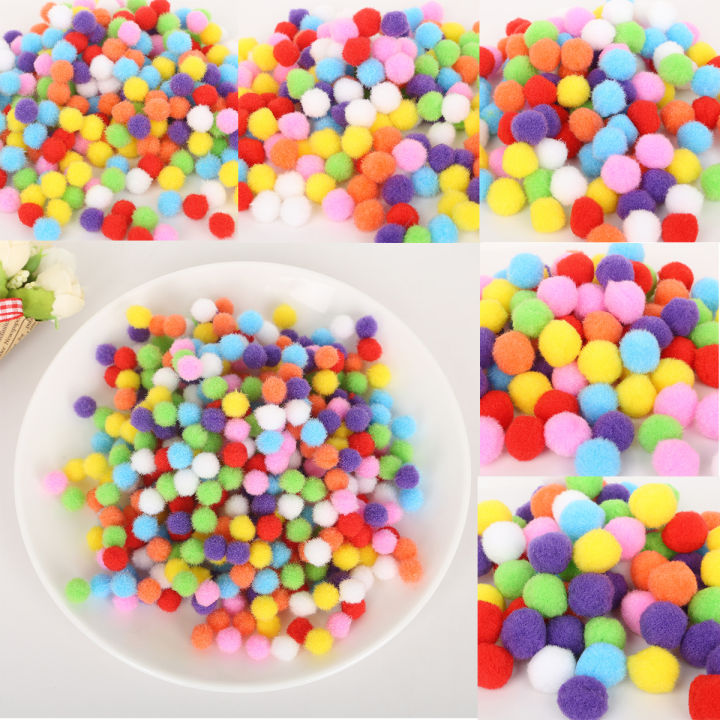 100-500pcs/Bag Mini Fluffy Soft Pom Poms Pompoms Ball Handmade Kids ...