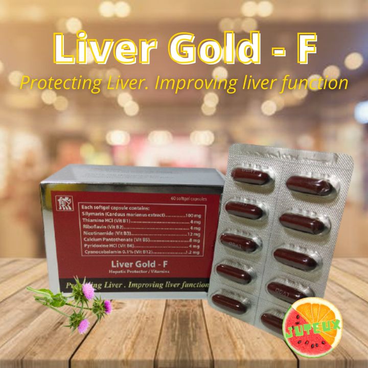 LIVER GOLD - F, Silymarin, 60 Softgel Capsule, Hepatic Protector ...
