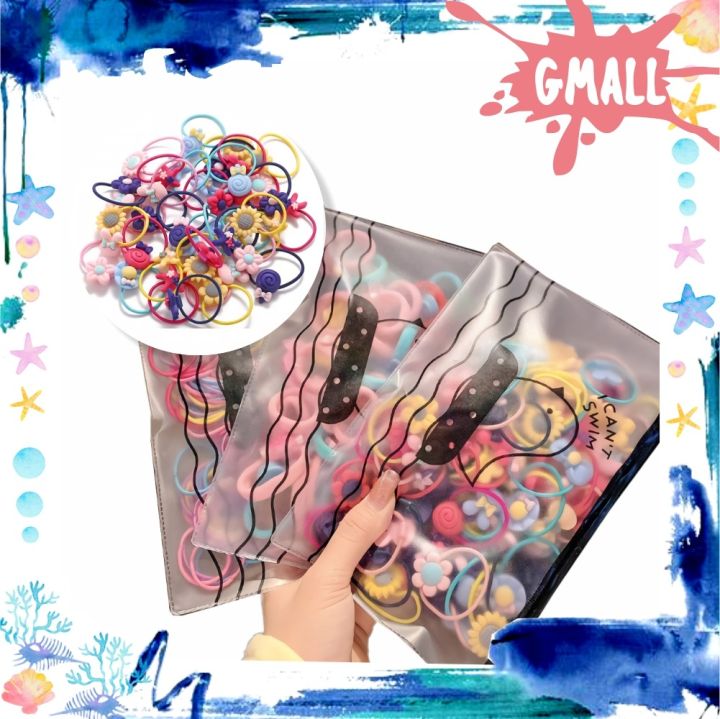 GIANTMALL R398 Ikat Rambut Karet Warna-Warni Lucu Imut Gaya Anak ...