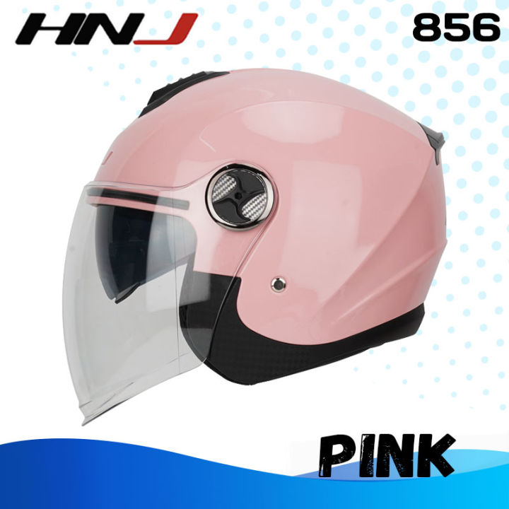 HNJ 856 Half Face Motorcycle Helmet Dual Visor ICC Helmets for men and ...
