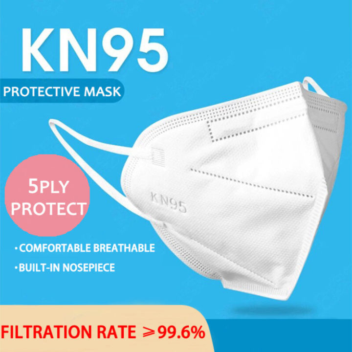 50pcs KN95 mask with 5 layers of protection KN95 face mask with water ...