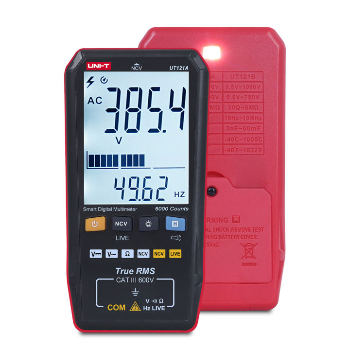 UNI-T Smart Digital Multimeter UT121A AC DC Voltage Tester True RMS ...