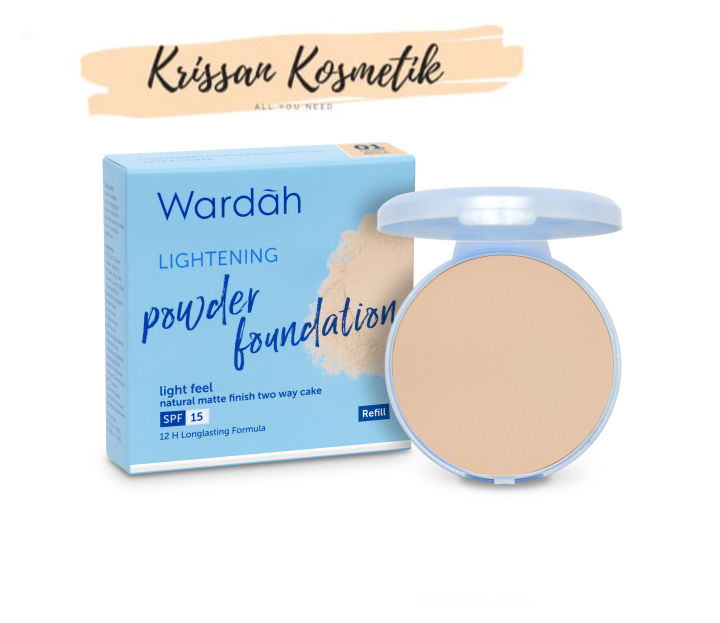 Wardah Refill Lightening Powder Foundation Light Feel - Bedak Yang ...
