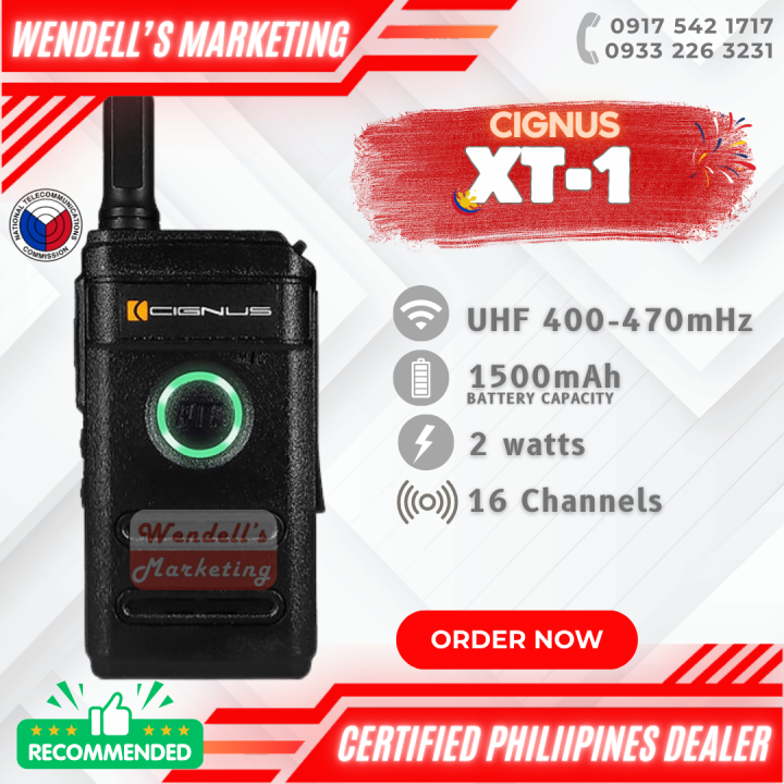 NEW CIGNUS XT1 UHF USB TYPE Dual PTT Hand Held Radio | Lazada PH