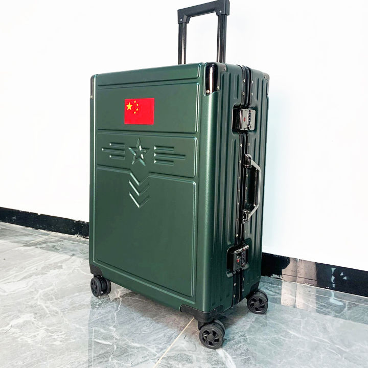 Aluminum frame trolley 24 inch universal wheel, password boarding box ...