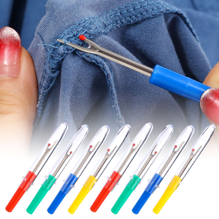 4Pcs/Set Plastic Handle Craft Thread Cutter Seam Ripper Stitch Unpicker ...