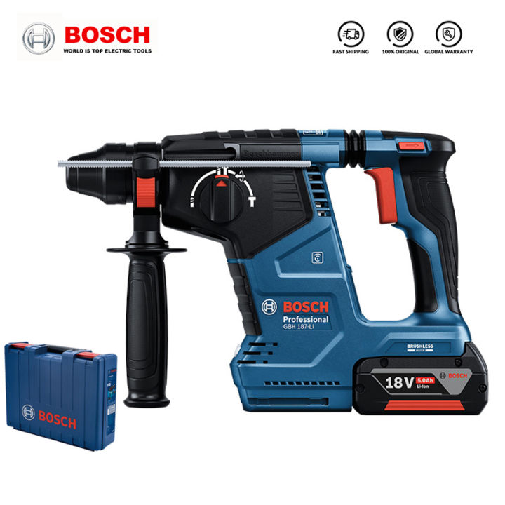 Bosch Cordless Electric Hammer GBH 187 Rotary Brushless Power Hammer ...