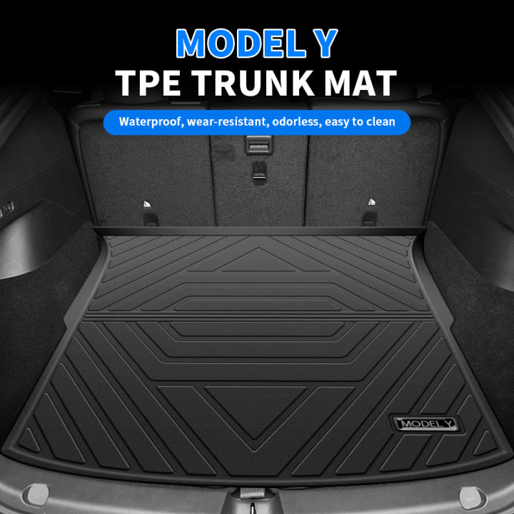 Upgrade New TPE Car Front Rear Trunk Mat Storage Mat Cargo Tray ...