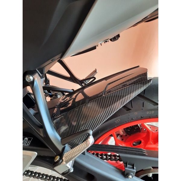 YAMAHA MT15 R15V3 REAR TYRE HUGGER YZF FIBRE BLACK CARBON MT 15 R15 ...