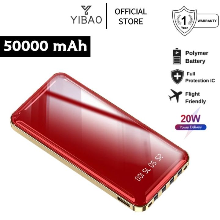 YIBAO PowerBank 50000 mah 5.1A Fast Charging Fast Charger LED Display ...