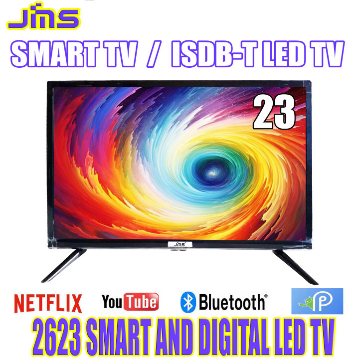 JMS SMART TV DIGITAL ISDB-T WITH BLUETOOTH LED TV 2623 SMART WITH 23 ...