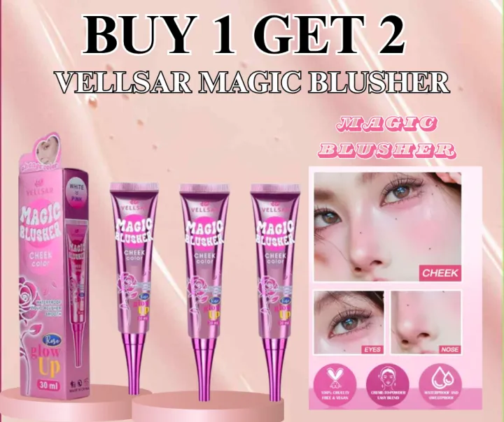 (BUY 1 GET 2) VELLSAR MAGIC BLUSHER COLOR CHAGING BLUSH DURABLE ...