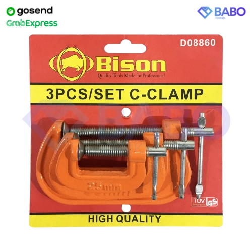 BISON Klem C Set 3 Pcs Catok Kayu Clamp G Alat Penjepit Kayu Besi 3Pcs ...
