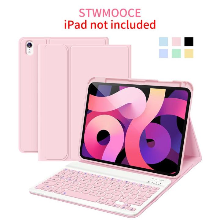 STWMOOCE Detachable iPad Wireless Keyboard Leather Case with Pencil ...