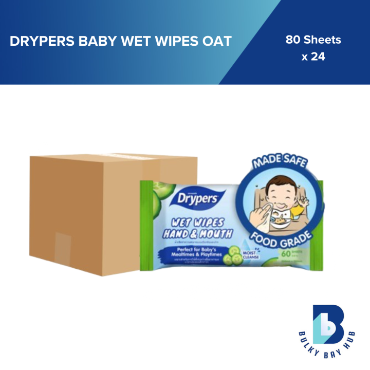[Carton Deal] Drypers Baby Wet Wipes Hand And Mouth Carton 60S (Bundle ...