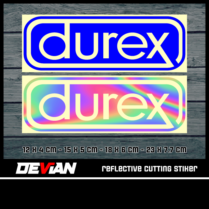 stiker DUREX cutting/timbul reflective | aksesoris otomotif/motor/mobil ...