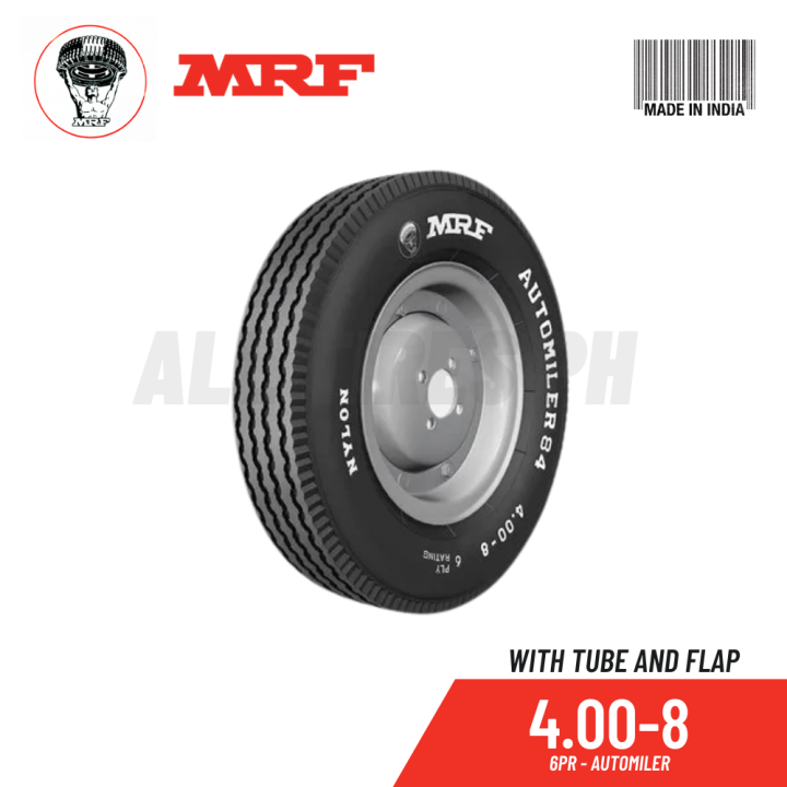 MRF Tire 4.00-8 with FREE Interior - 6PR Automiler ( Made In India ) TT ...