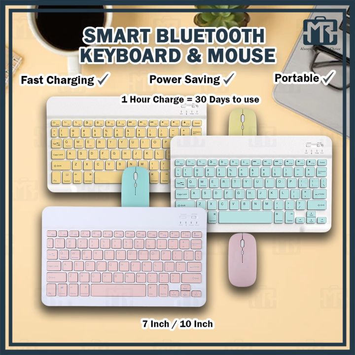 MR Wireless Keyboard & Mouse Bluetooth untuk Tablet iOS/Android Boleh ...