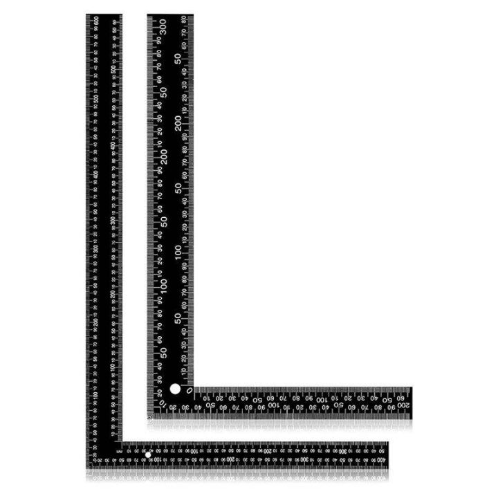 TRY SQUARE Black Metal Steel 90 Degree Angle Metric and Inch Elbow L ...