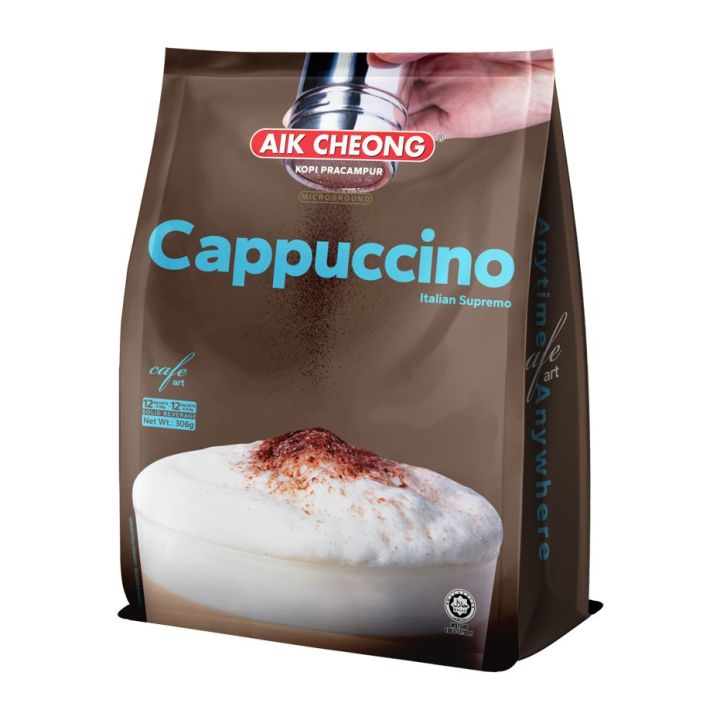 AIK CHEONG Cafe Art 3in1 300g (12's x 25g) - Cappuccino | Lazada