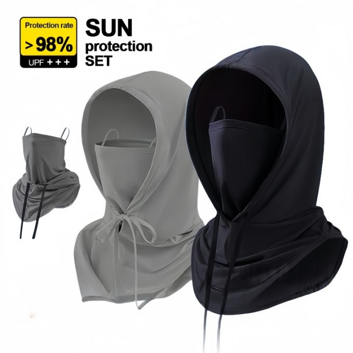 Cool Ice Silk Sun Hat, Uv Protection, Outdoor Full Face Mask, Sun ...