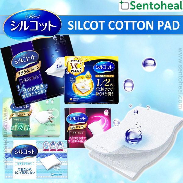 Unicharm Silcot Uru-Uru Sponge/ Silky Touch Cotton Pads/ Velvet Touch ...