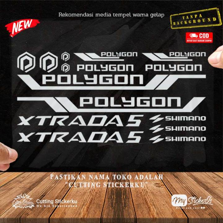 Cutting Stiker Polygon Extrada Variasi Sepeda Sticker Frame Aksesoris ...