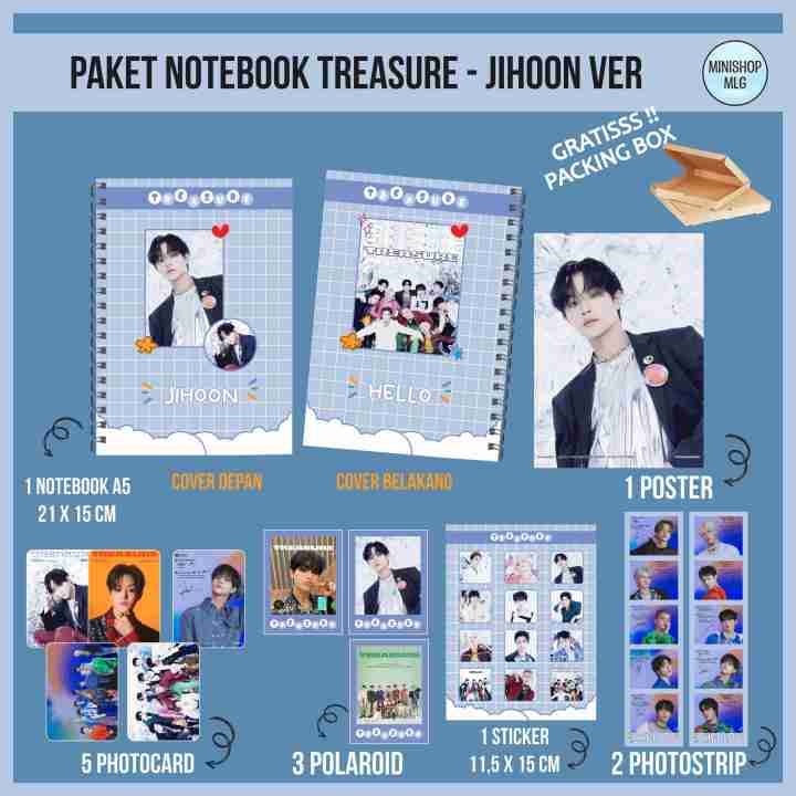 (FREEBOX) PAKET TREASUREEEE - FANKIT TREASURE - NOTEBOOK KPOP TREASUREE ...