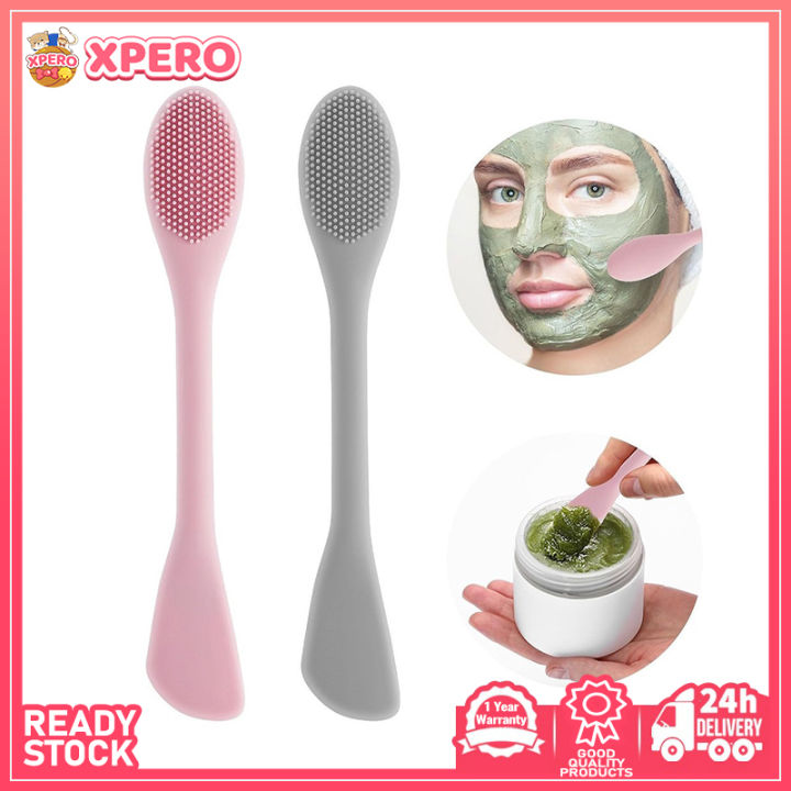 Double-Headed Mask Brush Silicone Face Masque Brush Reusable Bendable ...