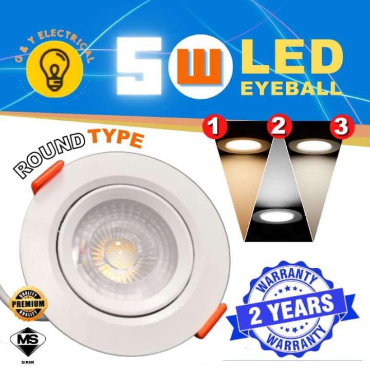 5W / 7W LED Eye ball LED Recessed Eyeball Spotlight Round LED Downlight ...