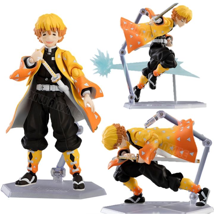 14cm Figma 522 DX Demon Slayer Anime Figure Agatsuma Zenitsu Kimetsu no ...