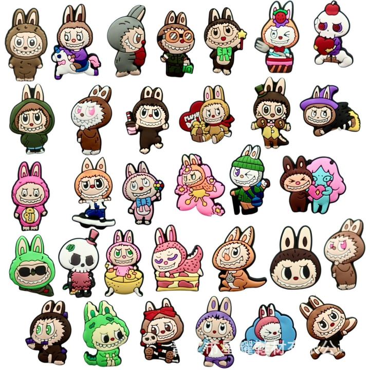 korean crocs Labubu Series Hole Shoes Jibbitzs Ornament Shoe Buckle Diy ...