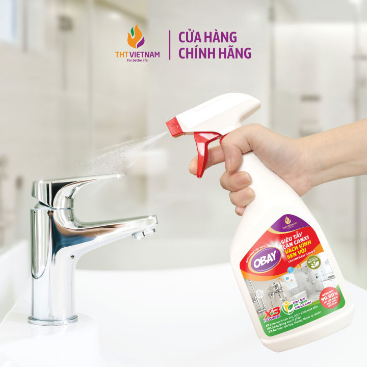Siêu tẩy cặn Canxi Obay - Vệ sinh cặn canxi trên vách kính, vòi sen ...