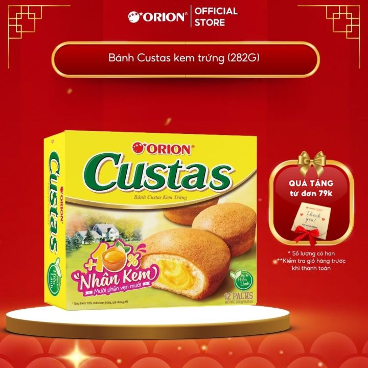 Hộp 12 gói bánh Orion Custas kem trứng (282G) | Lazada.vn